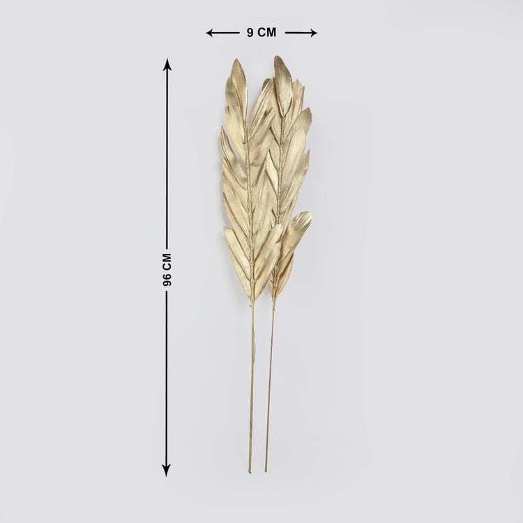 Buy Botanical Set of 2 Artificial Sunder Leaf Sticks - 96cm from Home ...