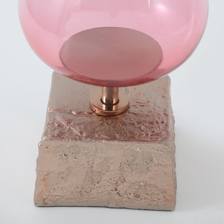 Buy Splendid Terra Roza Glass Pedestal T-Light Holder from Home Centre ...