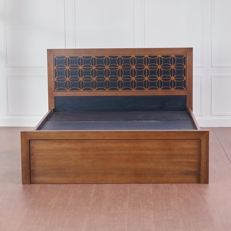 Buy Marigold Solid Wood King Bed - Brown from Home Centre at just INR ...