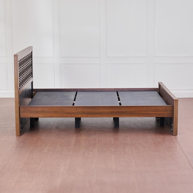 Buy Marigold Solid Wood King Bed - Brown from Home Centre at just INR ...