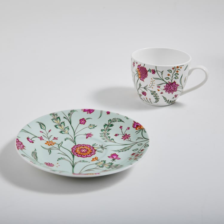 Buy Lucas Bone China Printed Cup and Saucer - 210ml from Home Centre at ...