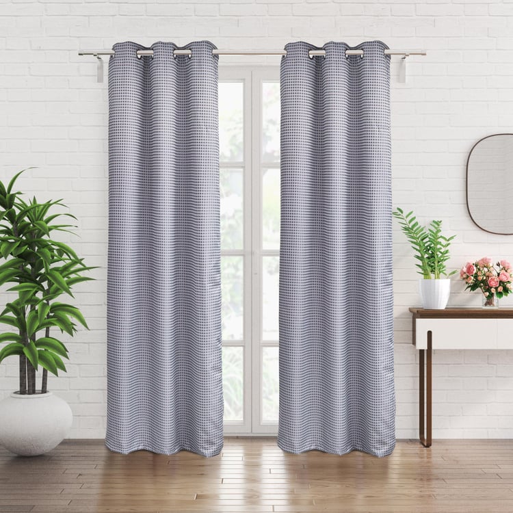 Buy Alexis Diamond Set of 2 Jacquard Room Darkening Door Curtains from ...
