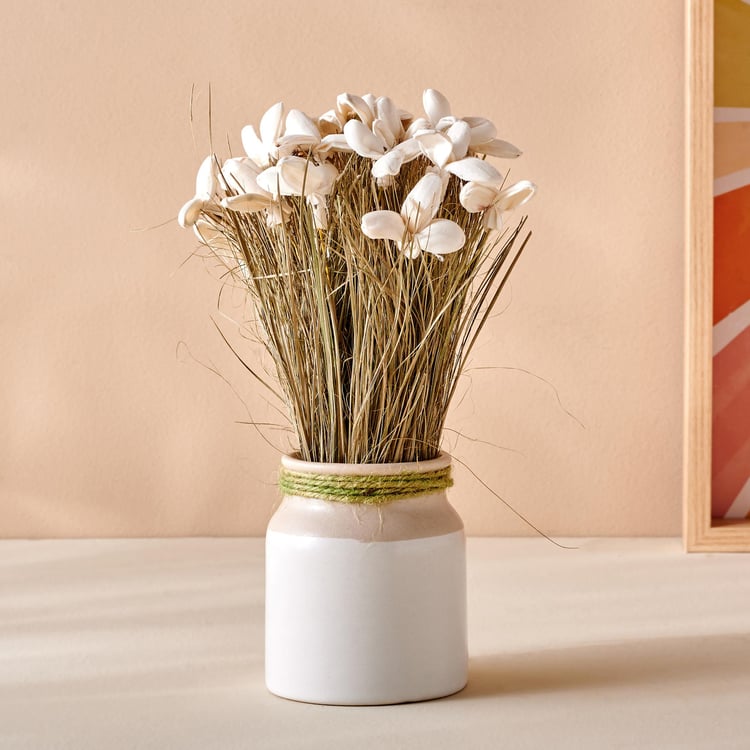 Buy Dastkari Dried Flower Arrangement in Ceramic Pot from Home Centre ...