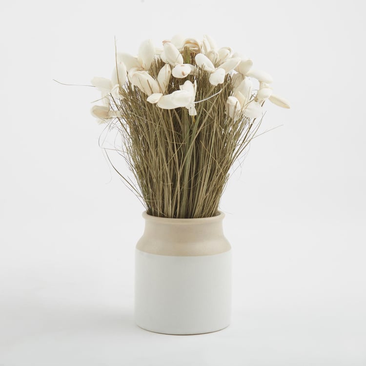 Buy Dastkari Dried Flower Arrangement in Ceramic Pot from Home Centre ...