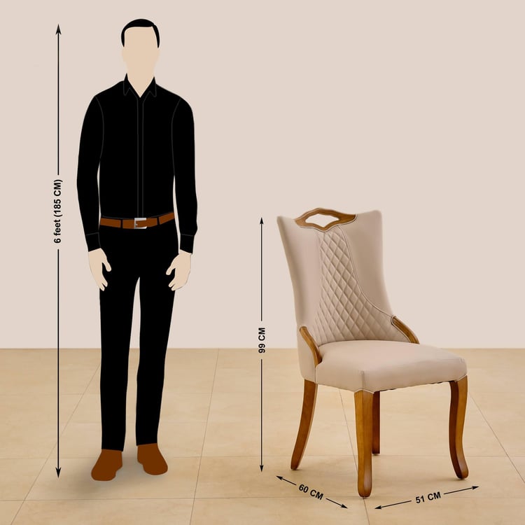 Buy Prince Art Marble Top 6-Seater Dining Set with Chairs - White from ...