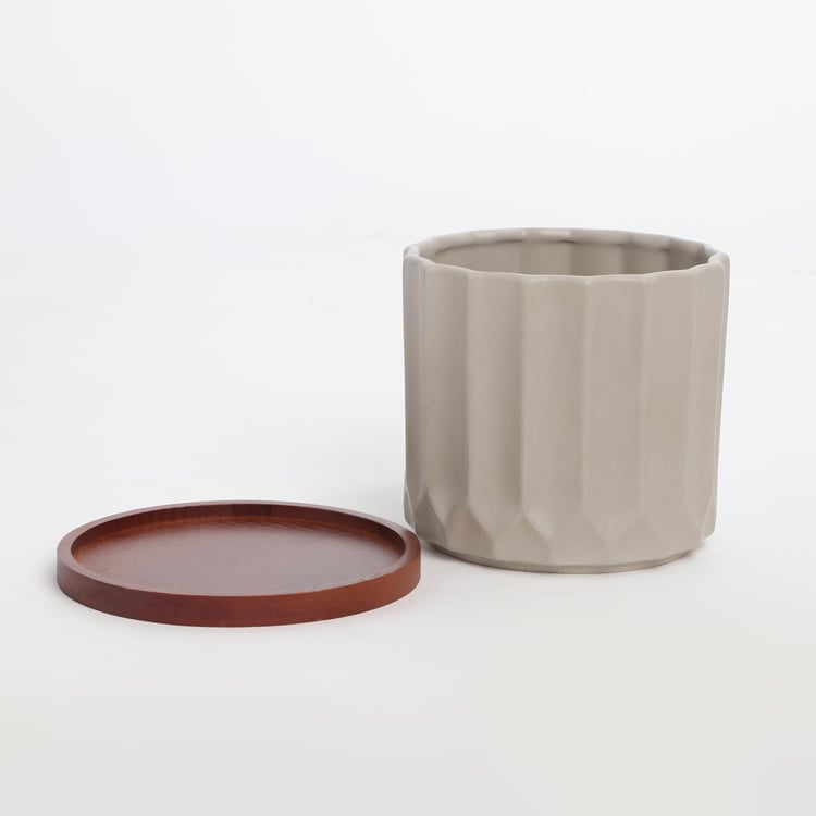 Buy Gloria Ceramic Planter with Tray from Home Centre at just INR 999.0