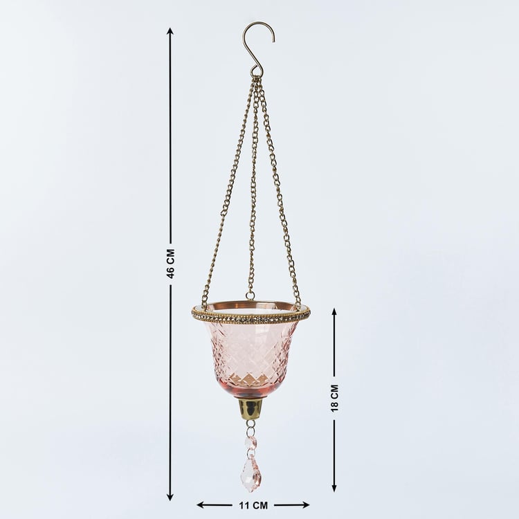 Buy Fables Avery Set of 2 Glass Hanging T-Light Holders from Home ...