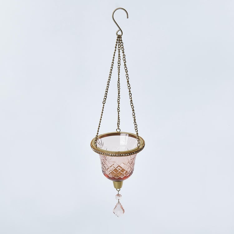 Buy Fables Avery Set of 2 Glass Hanging T-Light Holders from Home ...