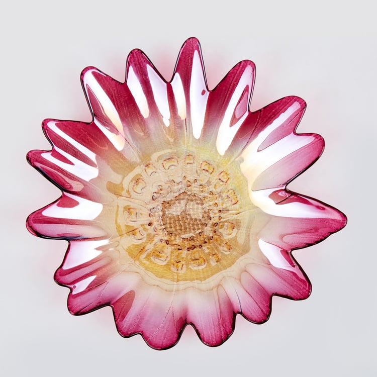 Buy Maya Glass Floral Accent Plate - 22.5cm from Home Centre at just ...