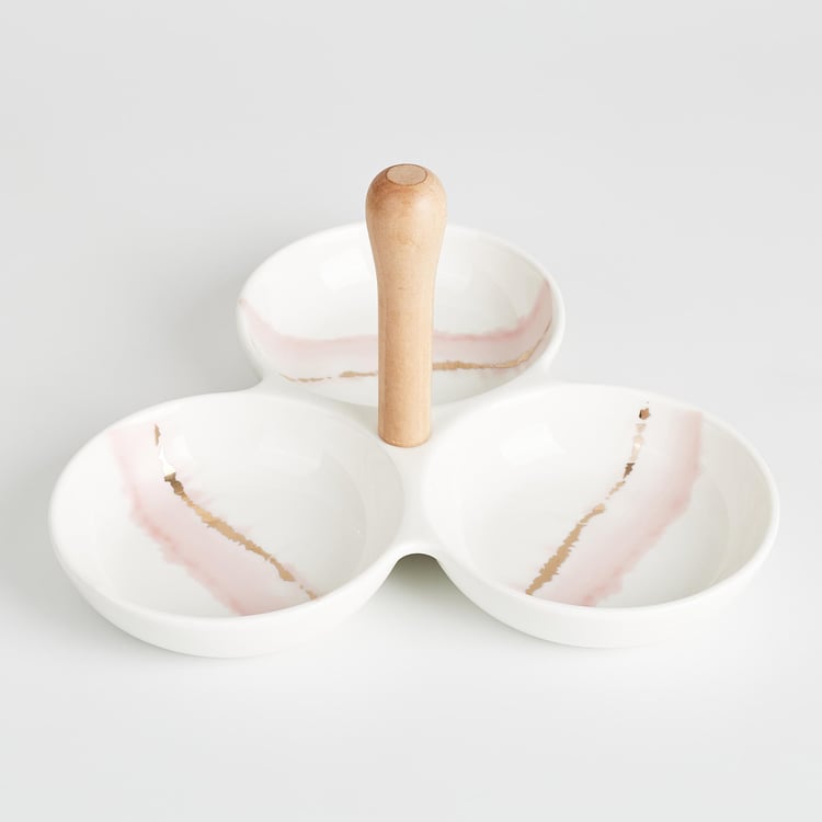 Buy Showstopper Porcelain Divided Bowl from Home Centre at just INR 1299.0
