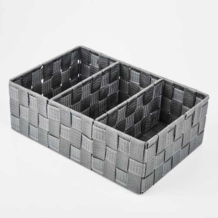 Buy Wilton Norma Polypropylene 3-Partition Storage Basket from Home ...