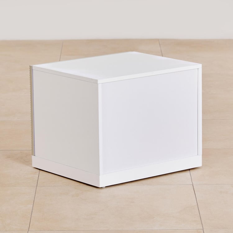 Buy (Refurbished) Alps Right Bed Side Table - White from Home Centre at ...