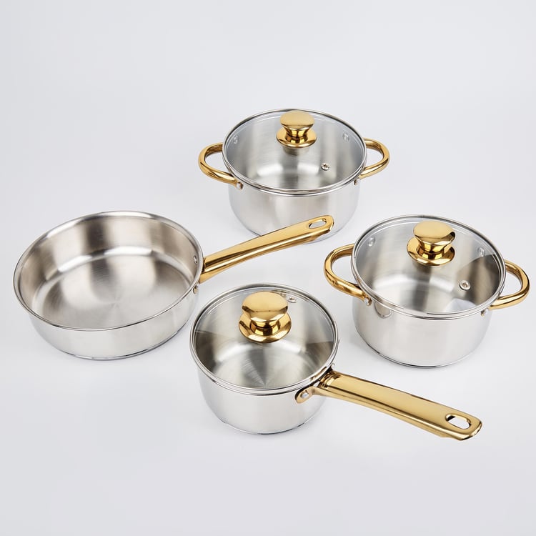 Buy Shale Byron 7Pcs Stainless Steel Cookware Set from Home Centre at ...