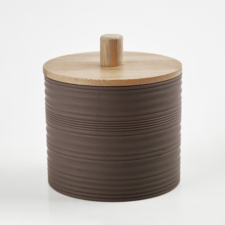 Buy Intelio Ribbed Cotton Box with Bamboo Lid from Home Centre at just ...