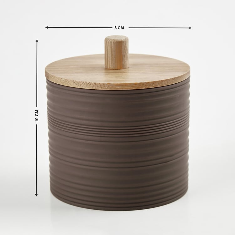 Buy Intelio Ribbed Cotton Box with Bamboo Lid from Home Centre at just ...