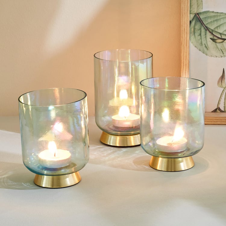 Buy Raga Set of 3 Glass T-Light Holders from Home Centre at just INR 599.0