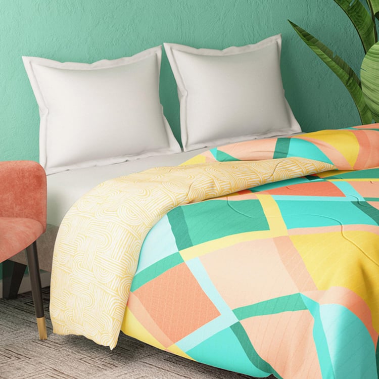 Buy PORTICO Cadence Cotton Geometric Print Double Comforter from ...