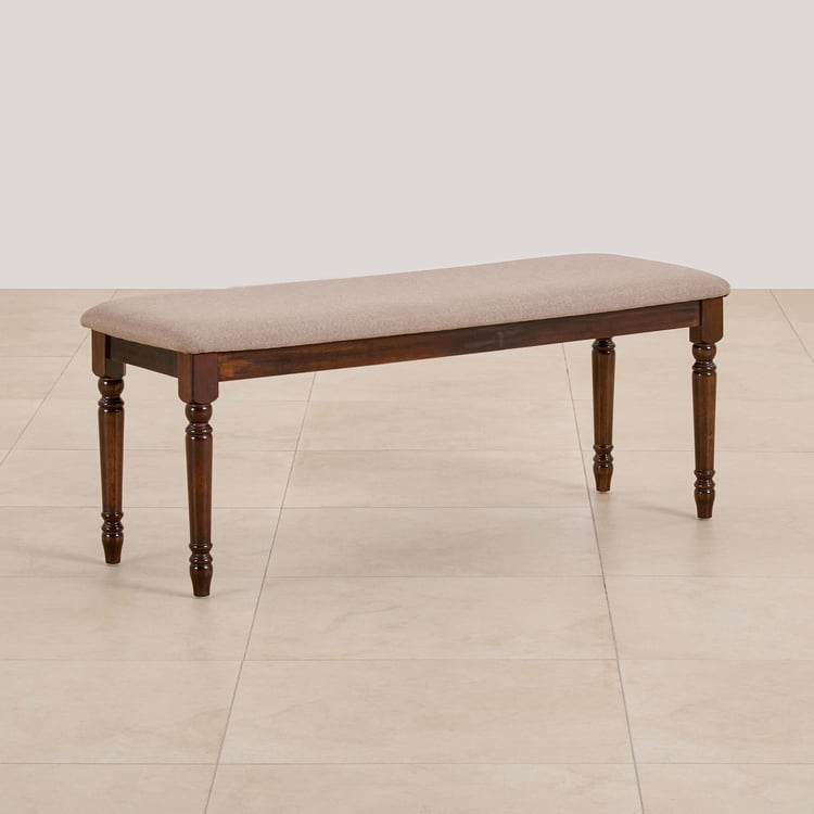 Buy (Refurbished) Helios Zoe Fabric Dining Bench - Brown from Helios by ...