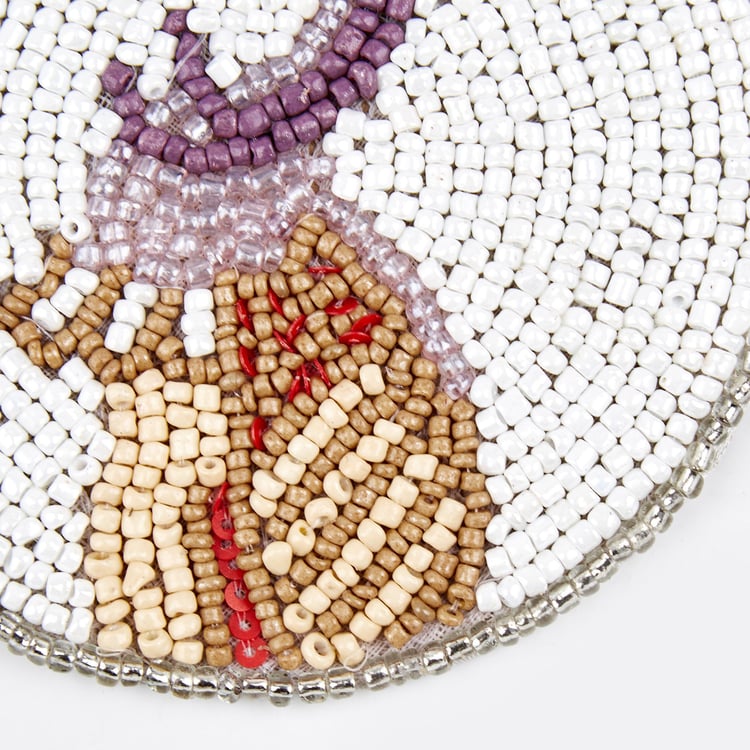 Buy Ebony Set of 4 Beaded Coasters from Home Centre at just INR 499.0