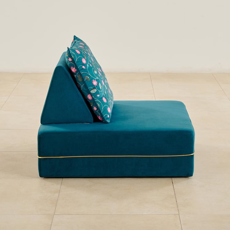 Buy Maya Modular Fabric 1-Seater Sofa with Cushion - Teal from Home ...