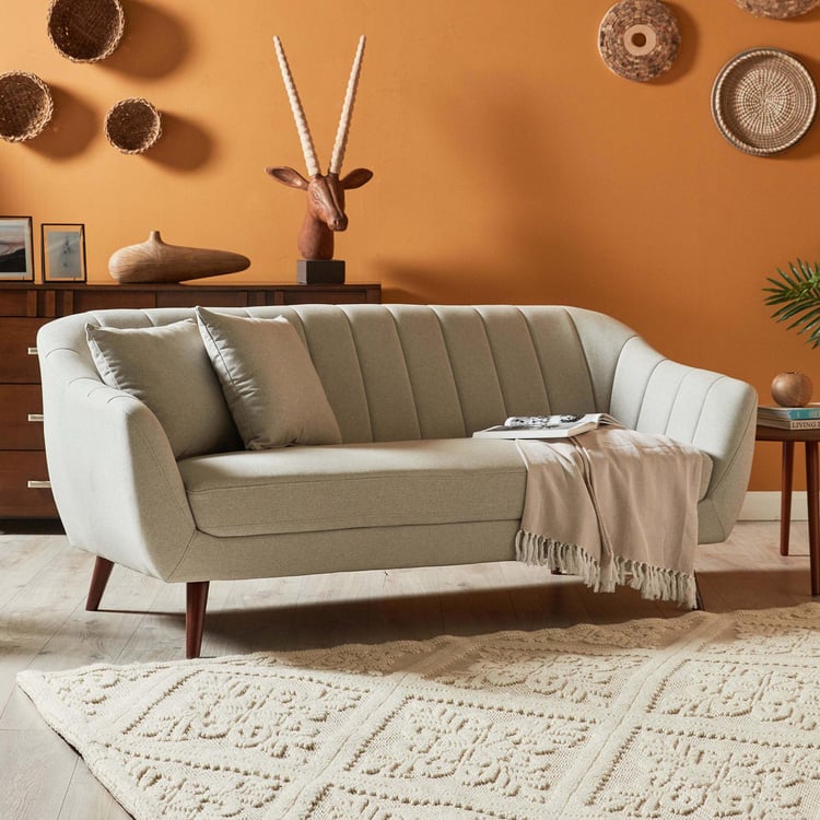 Buy Ivy Fabric 3-Seater Sofa - Grey from Home Centre at just INR 77250.0