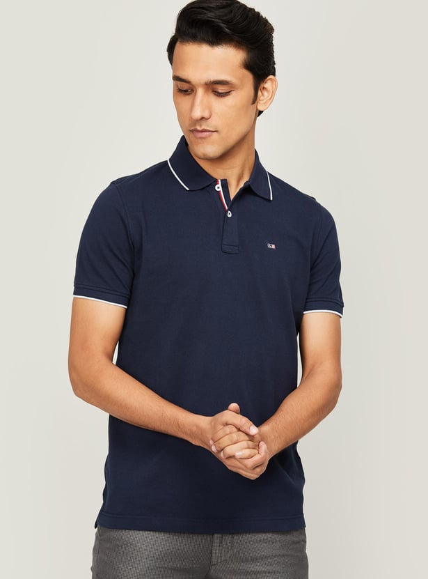 Buy ARROW SPORT Men Solid Polo T-shirt from Arrow Sport at just INR 1299.0