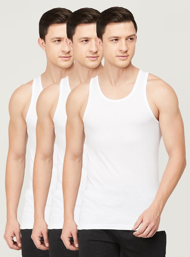 Buy FAME FOREVER Men Solid Round Neck Inner Vest from Fame Forever at ...