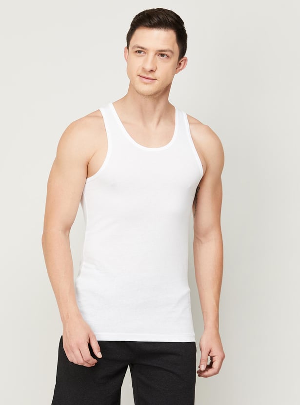Buy FAME FOREVER Men Solid Round Neck Inner Vest from Fame Forever at ...