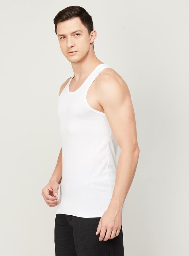 Buy FAME FOREVER Men Solid Round Neck Inner Vest from Fame Forever at ...