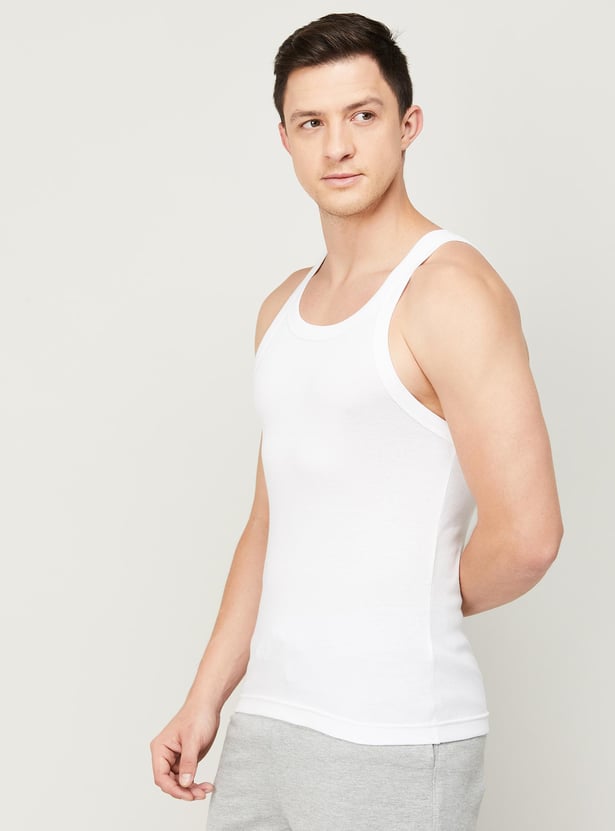 Buy FAME FOREVER Men Solid Round Neck Inner Vest from Fame Forever at ...