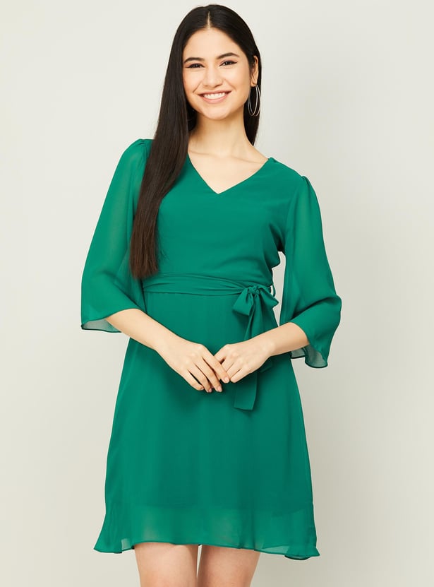 Buy CODE Classic Women Solid A-line Dress from Code Classic at just INR ...