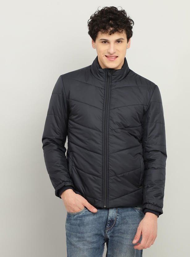 Buy NUMERO UNO Men Solid Puffer Jacket from Numero Uno at just INR 3799.0
