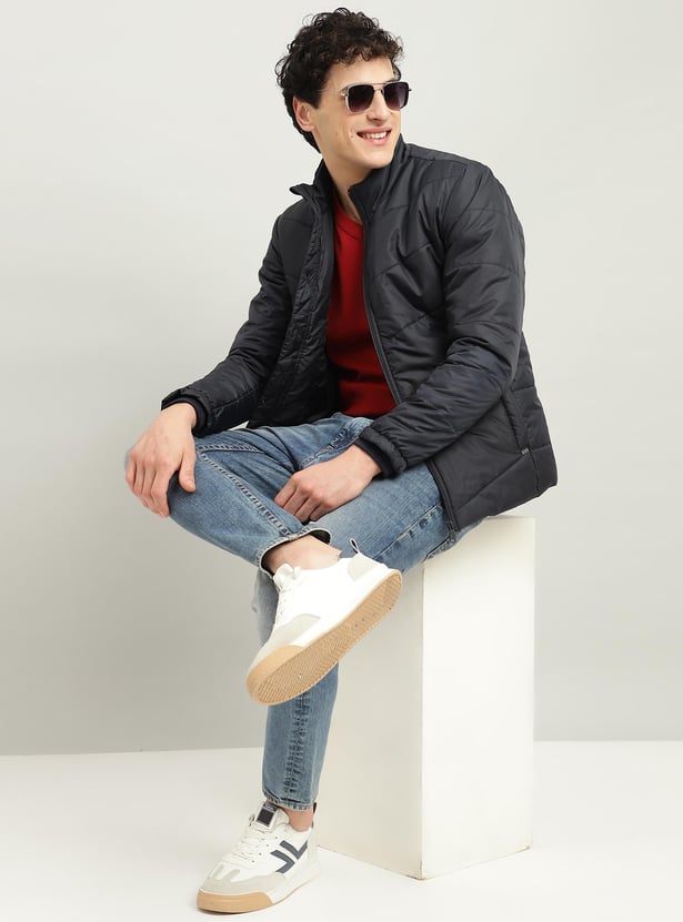 Buy NUMERO UNO Men Solid Puffer Jacket from Numero Uno at just INR 3799.0