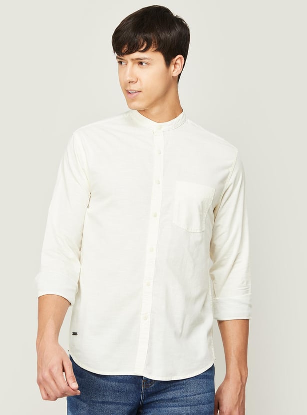 Buy FORCA Men Solid Regular Fit Casual Shirt from Forca at just INR 999.0