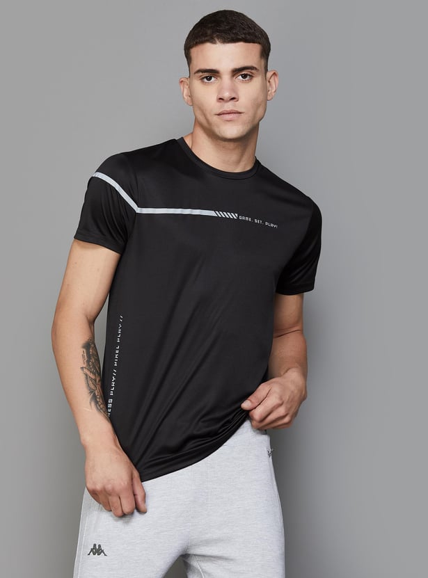 Buy KAPPA Men Printed Regular Fit T-shirt from Kappa at just INR 799.0