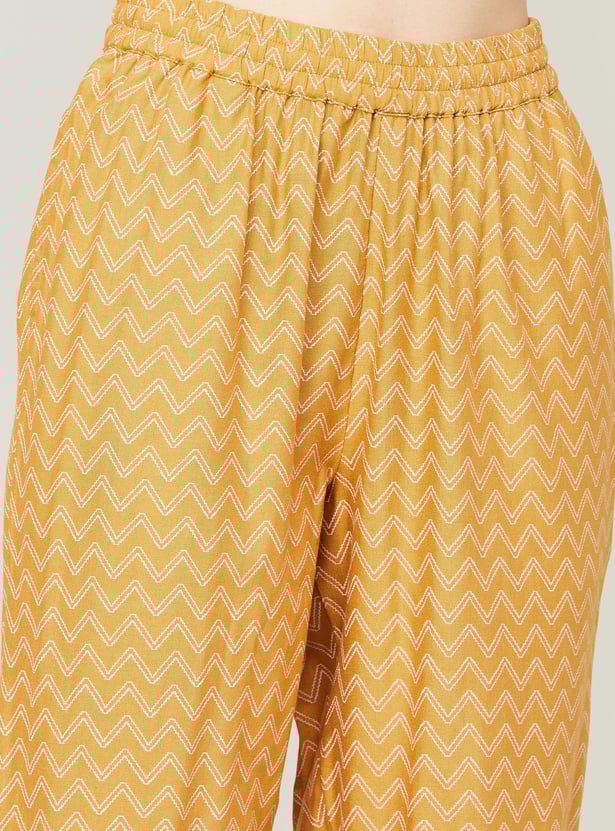 Buy MELANGE Women Printed A-Line Kuta Set from Melange at just INR 2599.0