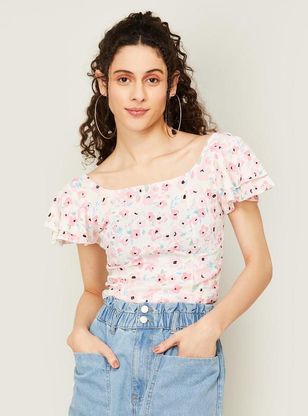 Buy GINGER Women Floral Printed Top from Ginger at just INR 1199.0