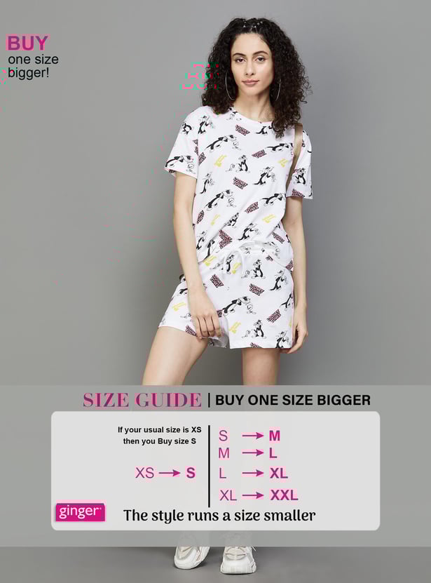 Buy GINGER Women Looney Tunes Printed T-shirt from Ginger at just INR 799.0