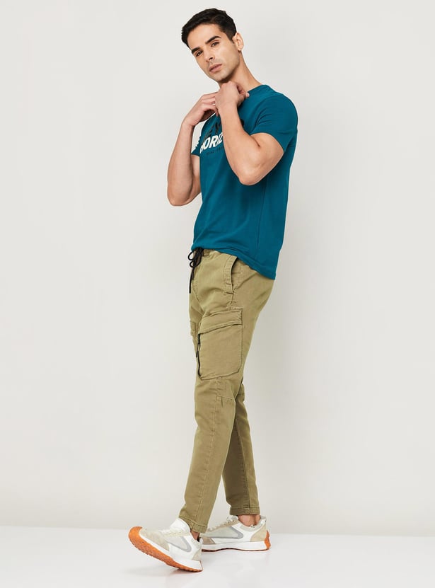 Buy BOSSINI Men Solid Regular Fit Cargo Trousers from Bossini at just ...