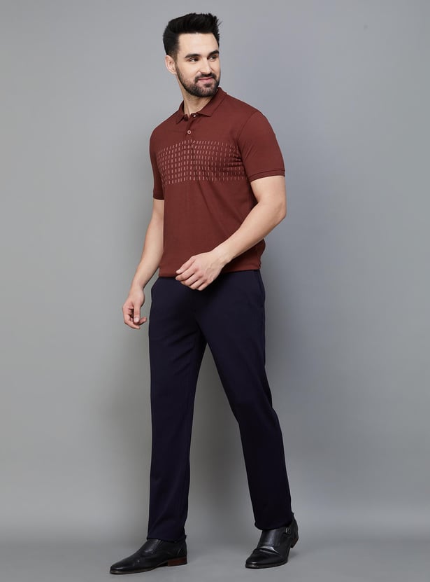 Buy CODE Printed Slim Fit Polo T-Shirt from CODE at just INR 1299.0