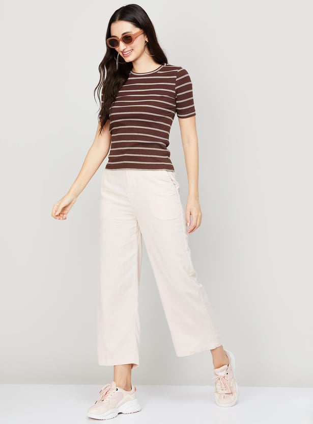 Buy CODE CLASSIC Women Solid Regular Fit Trousers from Code Classic at ...