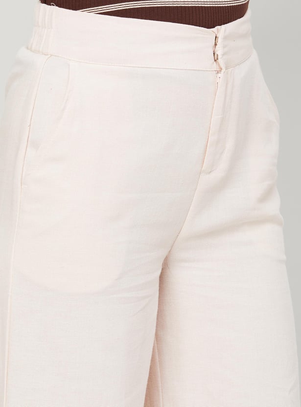 Buy CODE CLASSIC Women Solid Regular Fit Trousers from Code Classic at ...