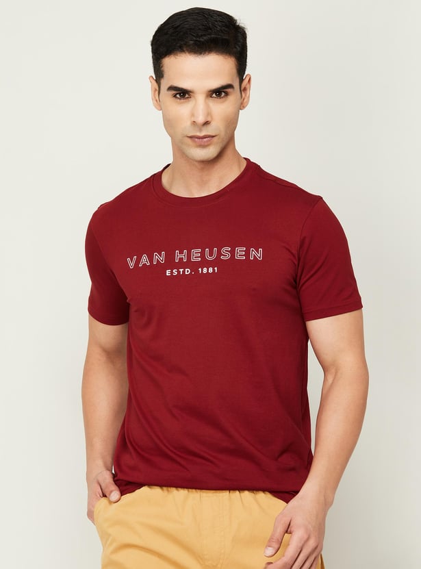 Buy VH SPORTS Men Typographic Printed Regular Fit T-shirt from VH ...