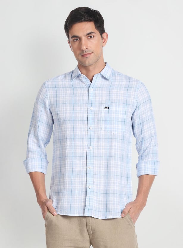 Buy ARROW SPORT Men Checked Slim Fit Smart Casual Shirt from Arrow ...