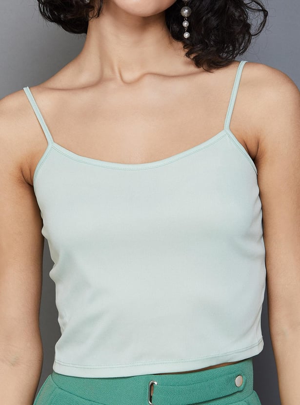 Buy GINGER Women Lace Crop Top With Inner from Ginger at just INR 1049.0