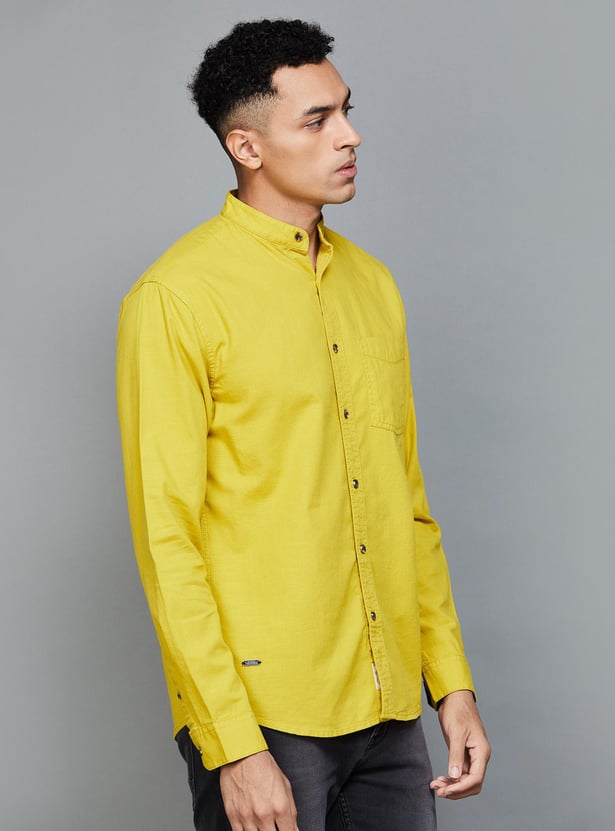 Buy FORCA Men Solid Slim Fit Casual Shirt from Forca at just INR 999.0