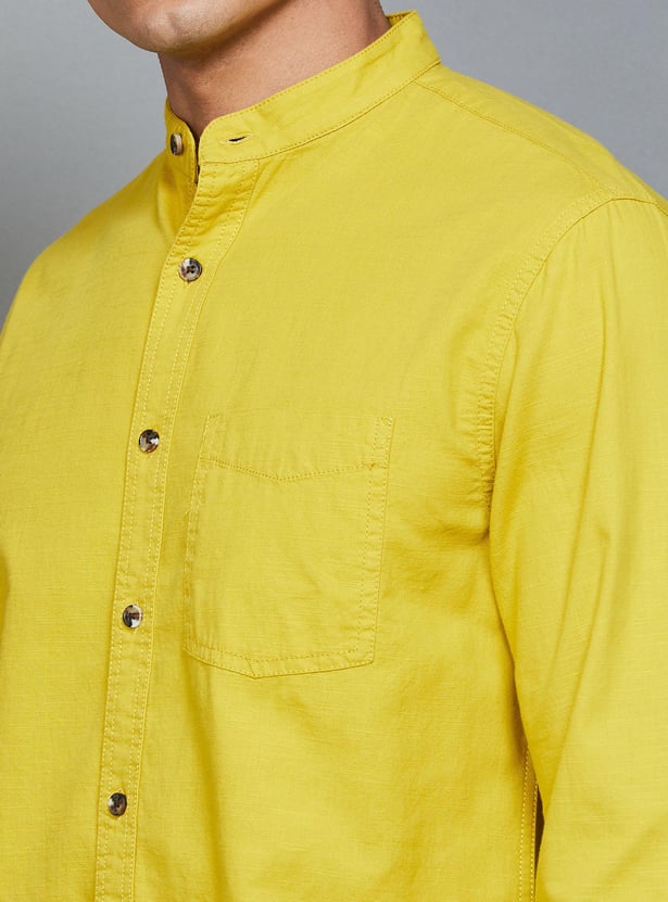 Buy FORCA Men Solid Slim Fit Casual Shirt from Forca at just INR 999.0