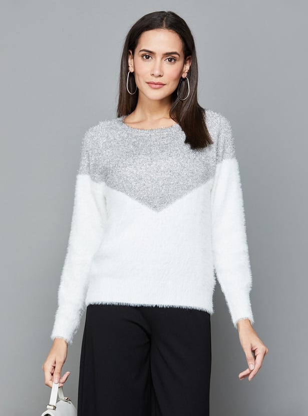Buy CODE CLASSIC Women Colourblock Sweater from Code Classic at just ...