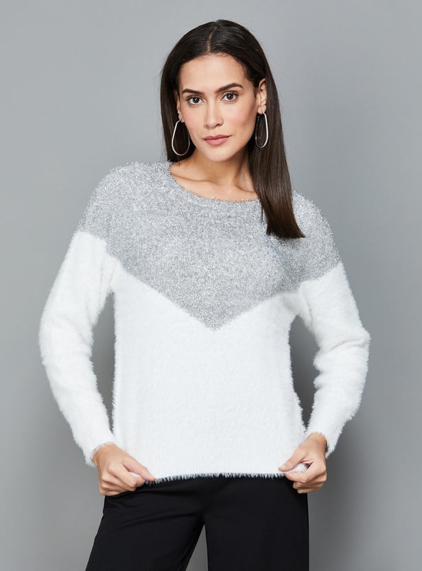Buy CODE CLASSIC Women Colourblock Sweater from Code Classic at just ...