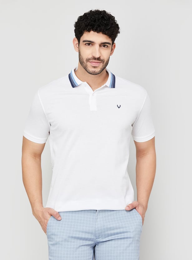 Buy ALLEN SOLLY Men Solid Regular Fit Polo T-shirt from Allen Solly at ...